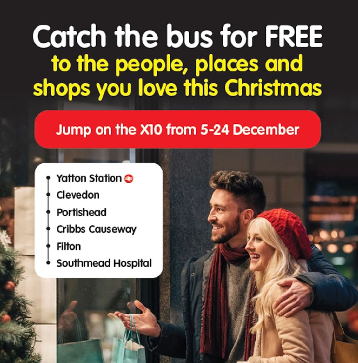 Free Christmas bus travel on the X10
